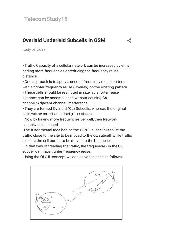 Overlaid Underlaid Subcells in GSM | PDF | Computers