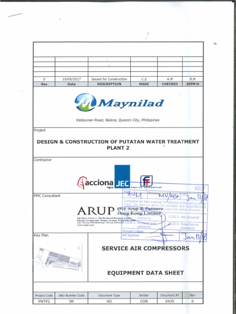 2018-01-15 Rev0 Service Air Compressor Data Sheet | PDF | Gases | Gas ...