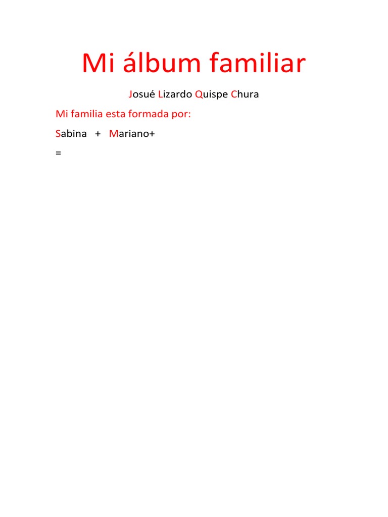 Mi Álbum Familiar | PDF