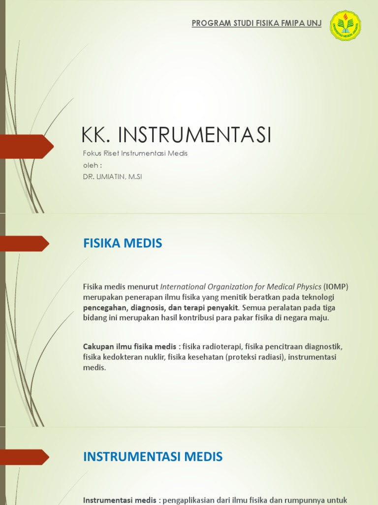 Riset Instrumentasi Medis UNJ | PDF