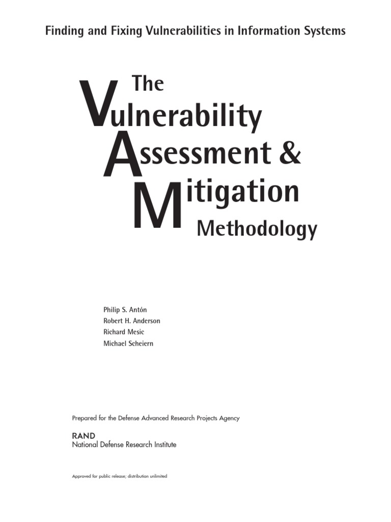 The Vulnerability Assessment Mitigation Methodology | PDF ...