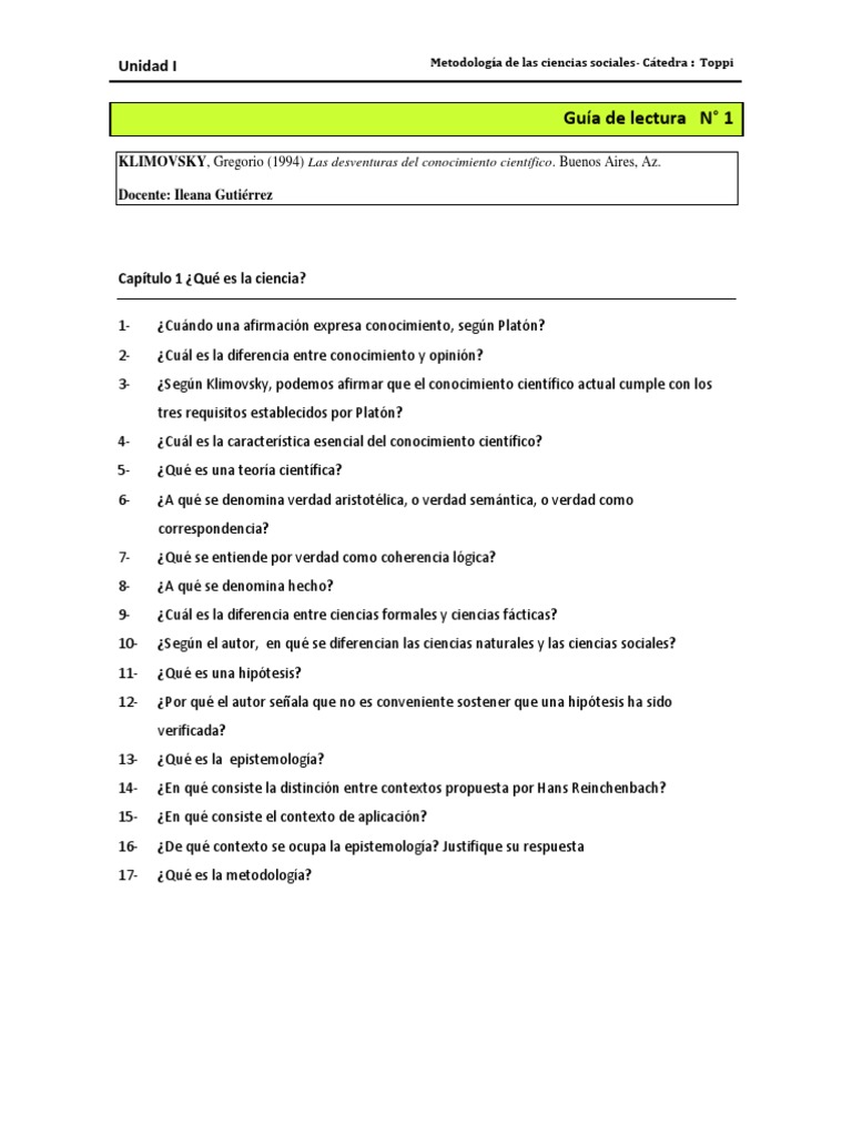 Guía Klimovsky | PDF