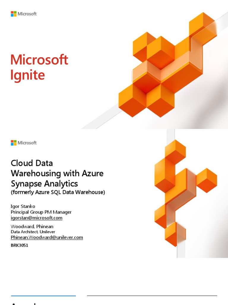 Cloud Data Warehousing With Azure Synapse Analytics BRK3051 | PDF ...