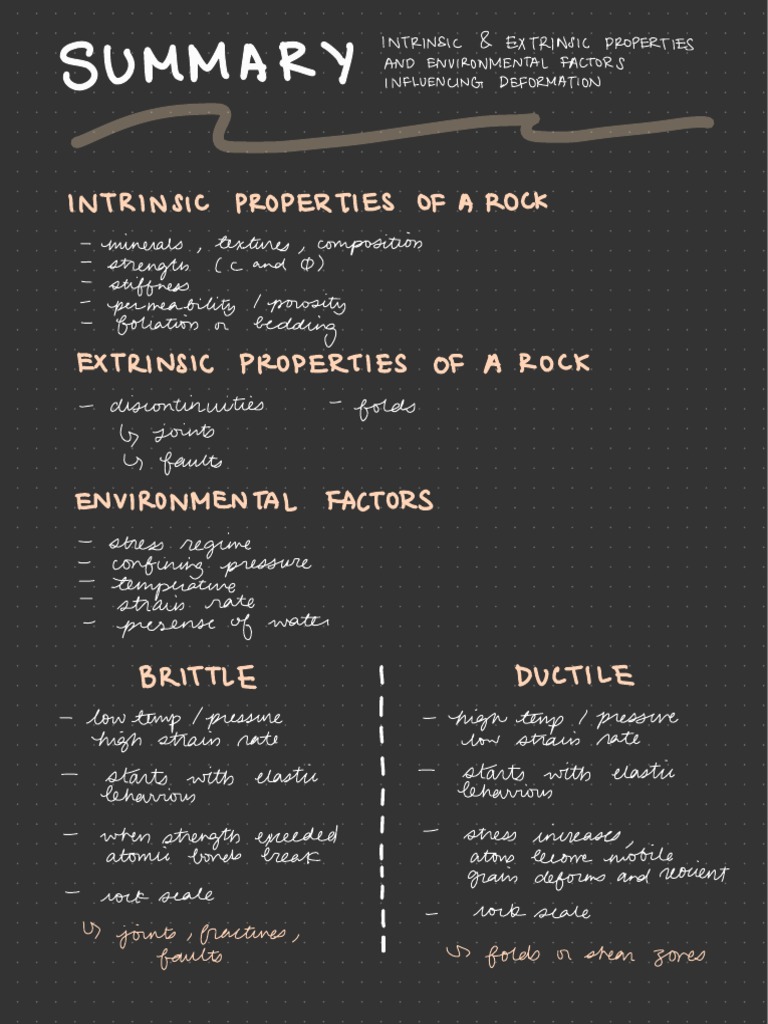 Intrinsic and Extrinsic Rock Properties | PDF | Chemistry | Materials ...