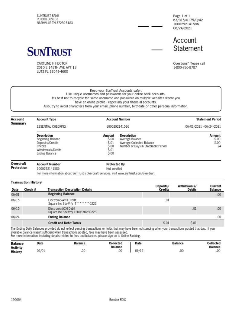 06-24-21 Statement | PDF | Overdraft | Financial Services
