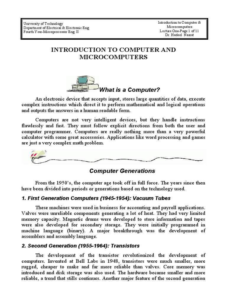 Micro Computer Hardware and Software Techniqes | PDF | Central ...