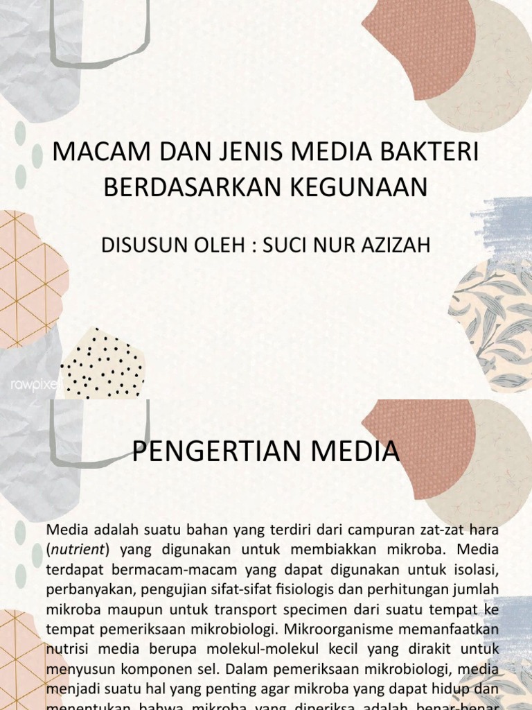 Macam Dan Jenis Media Bakteri Berdasarkan Kegunaan | PDF