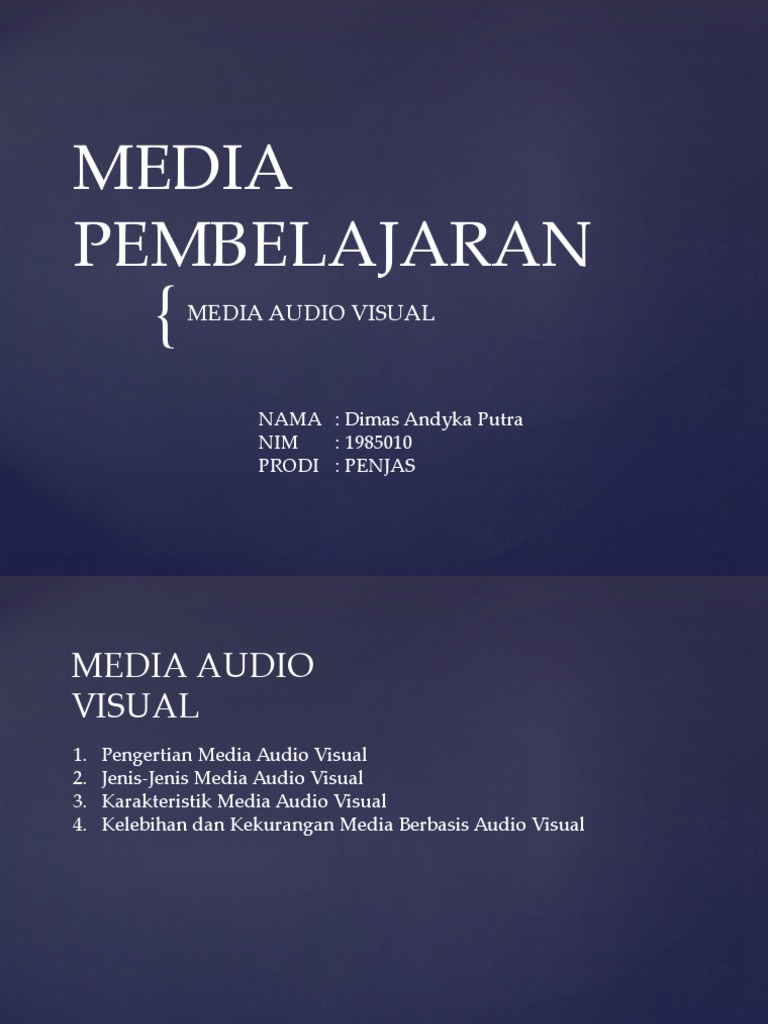 Media Audio Visual | PDF