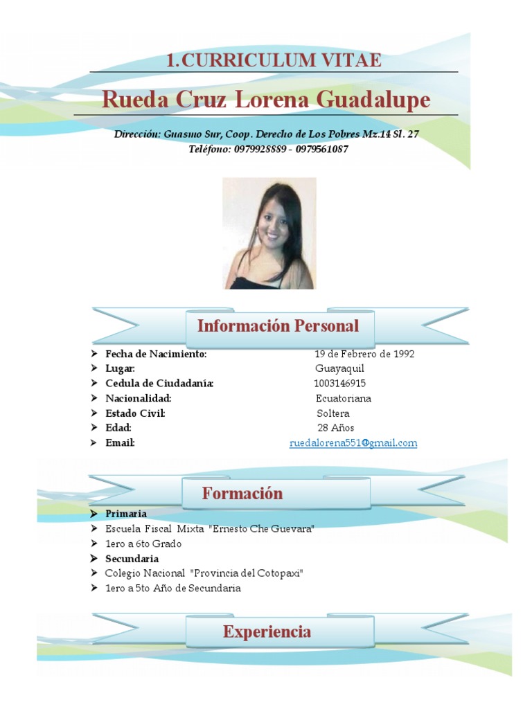 Curriculum Lorena Original | PDF