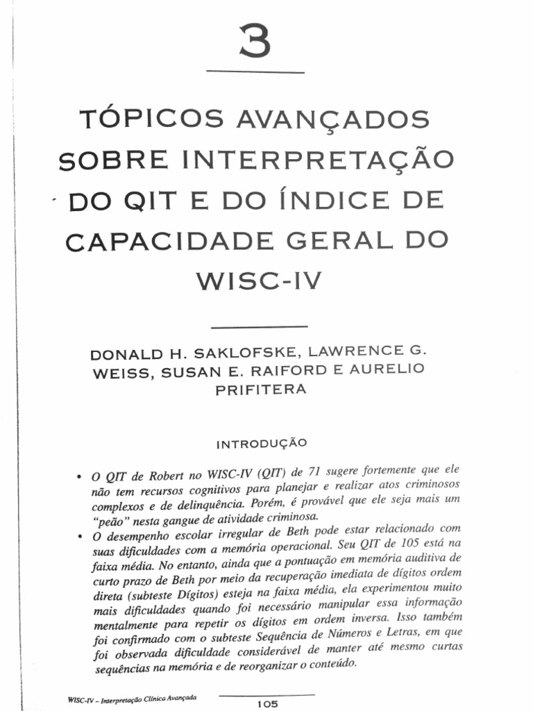 Texto VI - Wisc IV | PDF