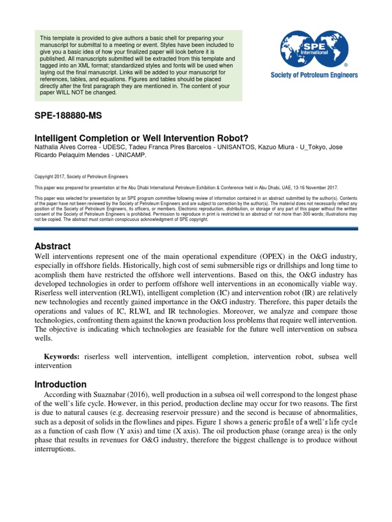 Intelligent Completion or Well Intervention Robot | PDF | Subsea ...