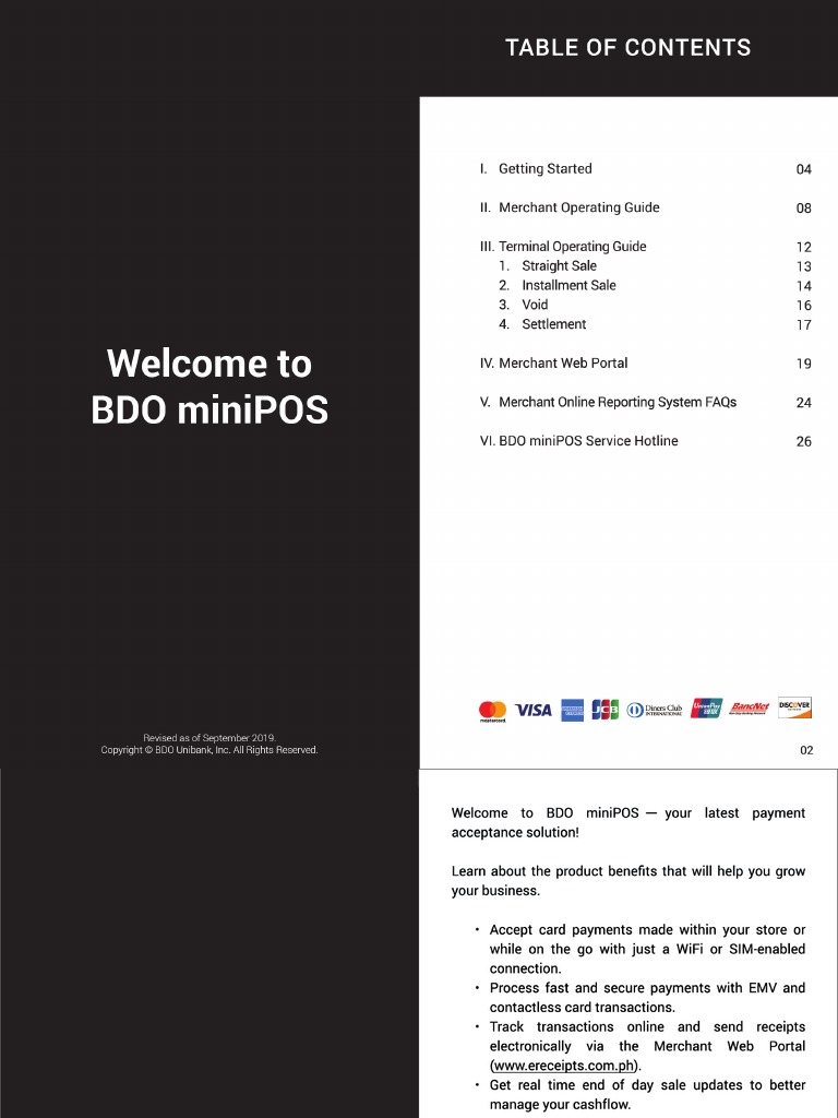 BDO miniPOS EManual | PDF