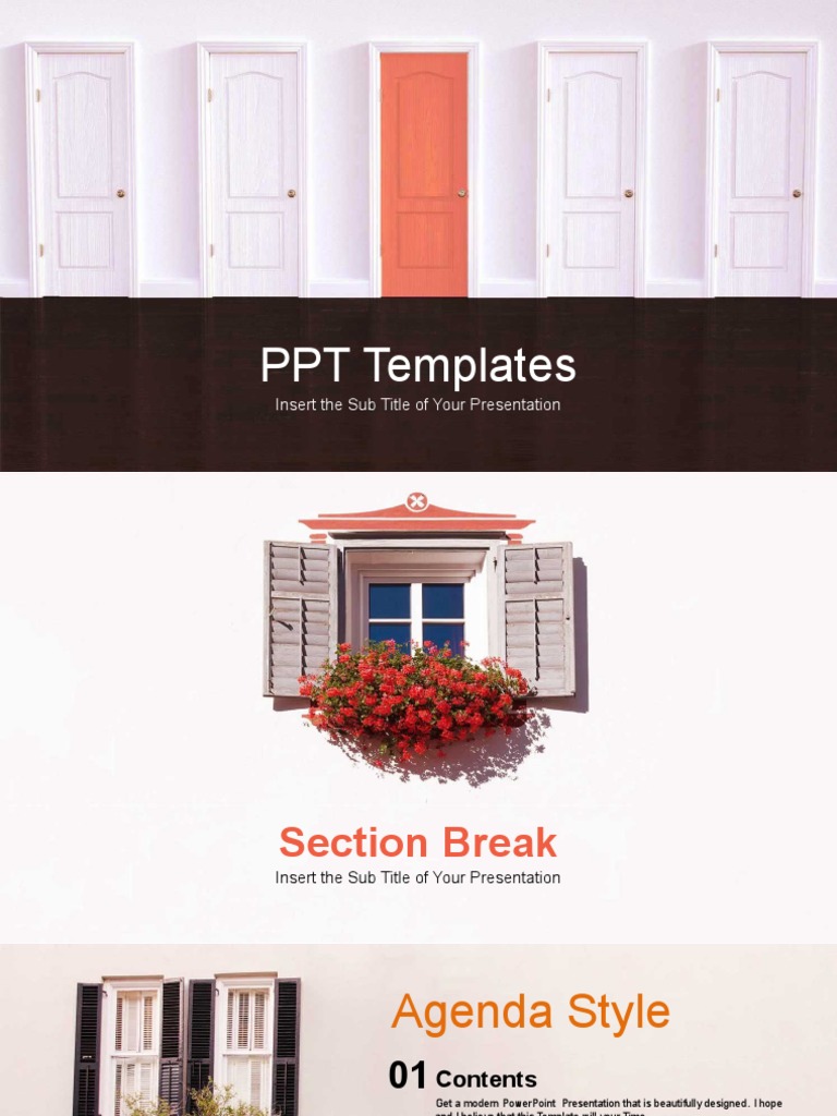 Closed Red Door PowerPoint Templates | PDF | Microsoft Power Point ...