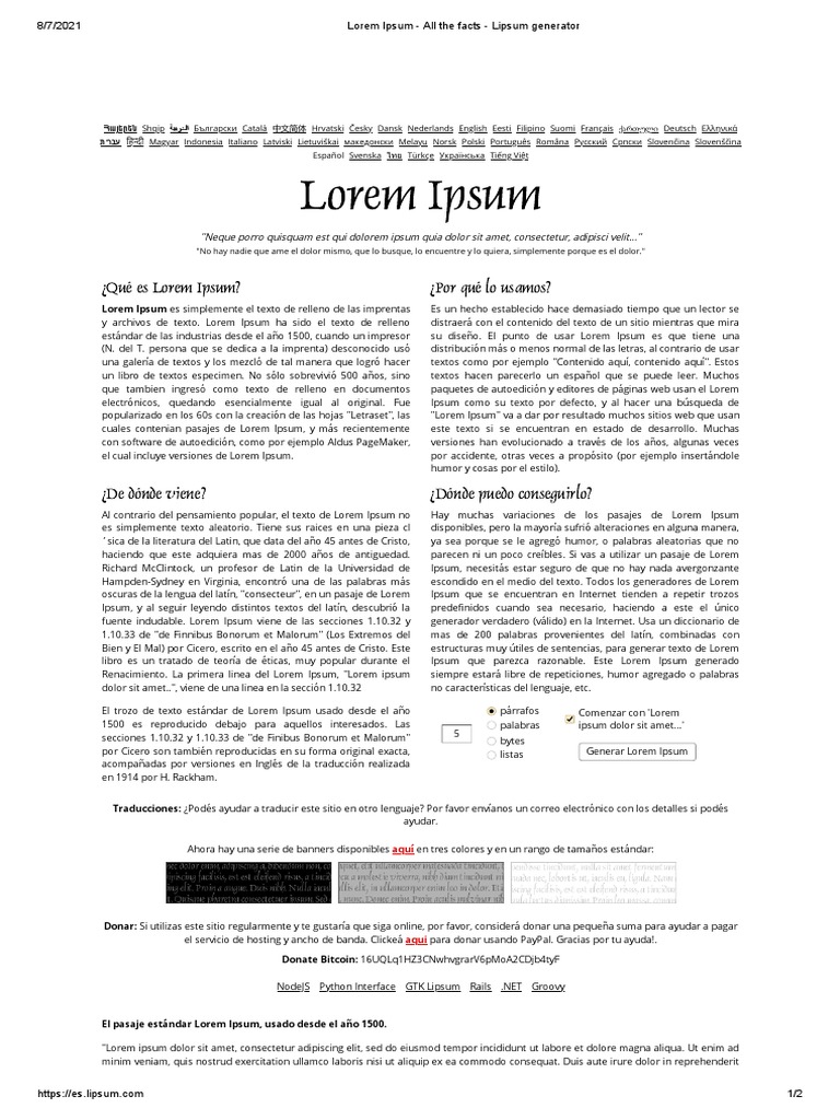 Lorem Ipsum - All The Facts - Lipsum Generator | PDF | Comunicación ...