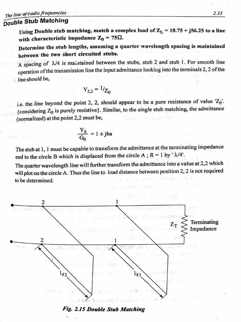 Double Stub Matching Circuit Design | PDF | Transmission Line ...