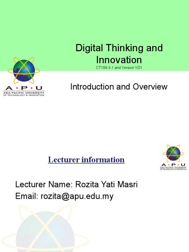 Digital Thinking and Innovation | PDF | Innovation | Learning