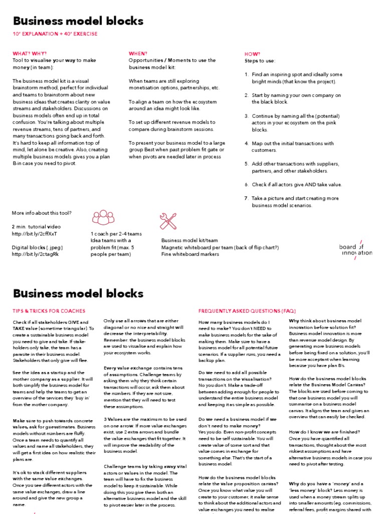 Business Model Kit Explainer | Download Free PDF | Business Model ...