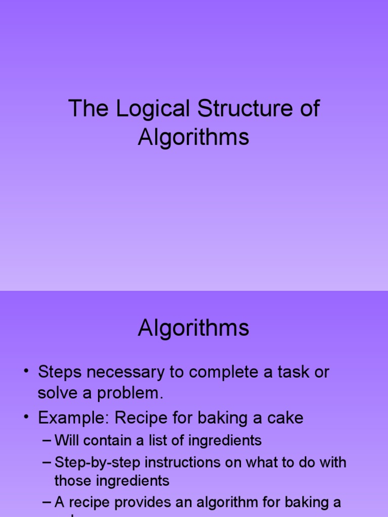 The Logical Structure Of Algorithms Pdf Algorithms Control Flow
