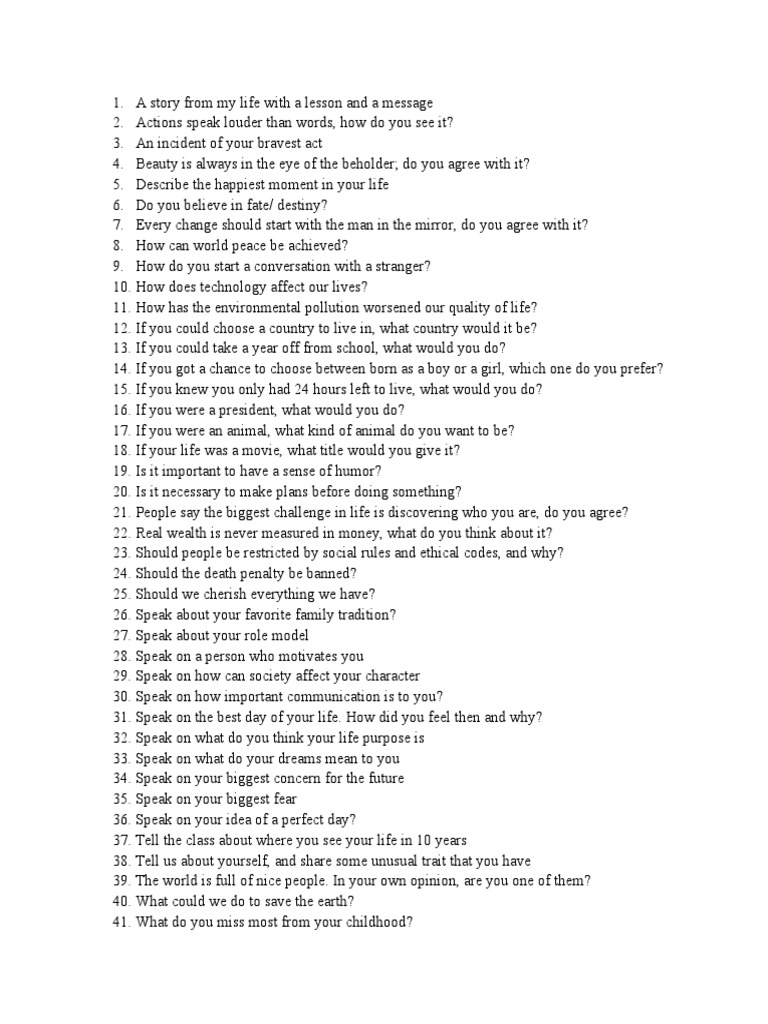 Extempo Topics | PDF | Human Nature | Science