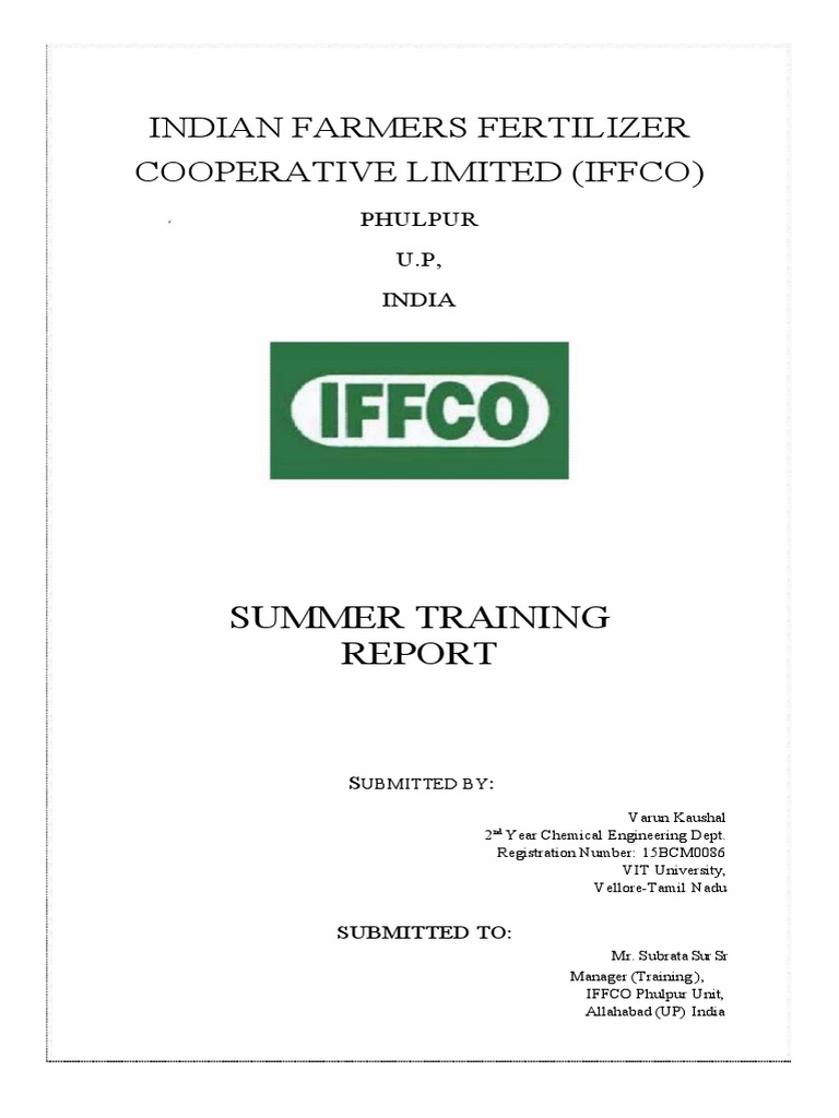 Iffco Report | PDF | Urea | Ammonia