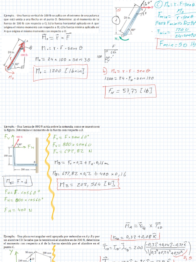 Cap 3 Cuerpo Rígido - Ejercicios Resueltos | PDF