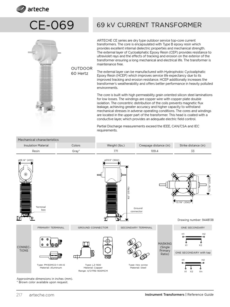 Arteche Ds Ce-069 en | PDF | Transformer | Insulator (Electricity)