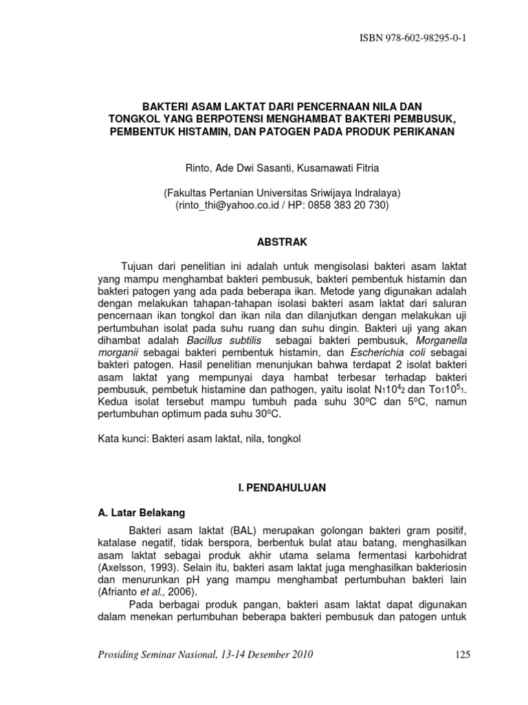 Isolasi Bakteri Pada Ikan | PDF