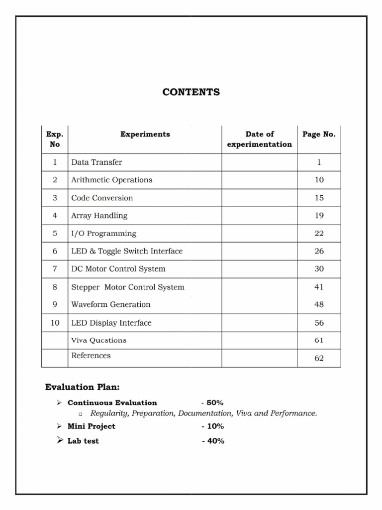 MPMC Lab Manual | PDF