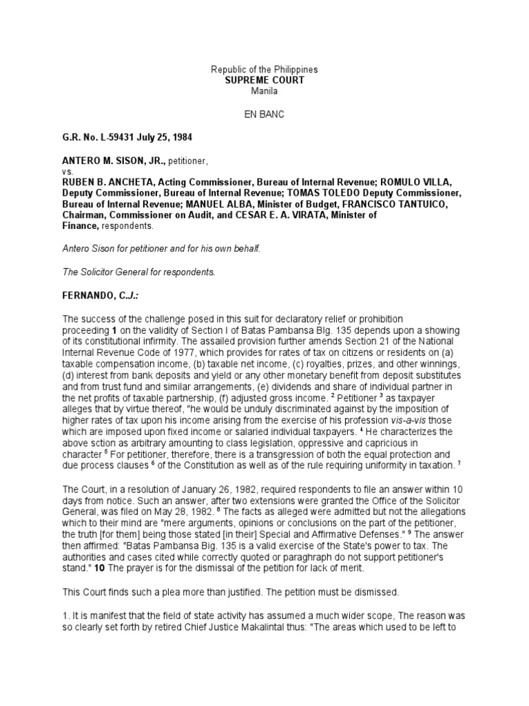 Taxation and Due Process | PDF | Gross Income | Tax Deduction