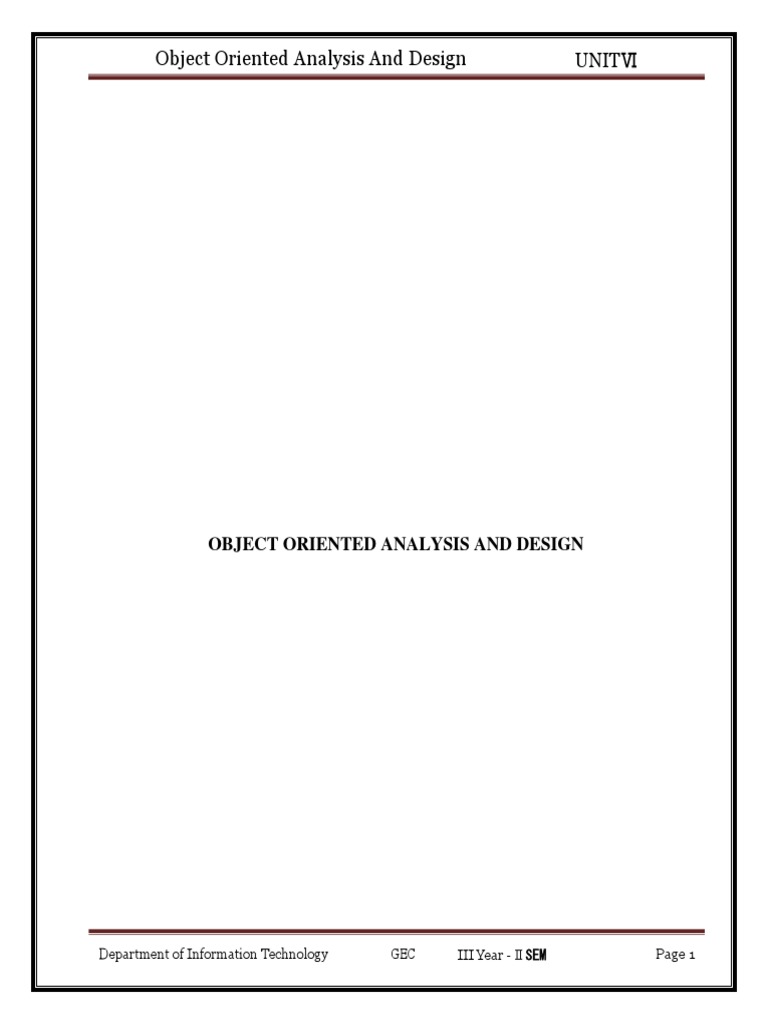 Ooad Unit-6 | PDF | Library (Computing) | Class (Computer Programming)