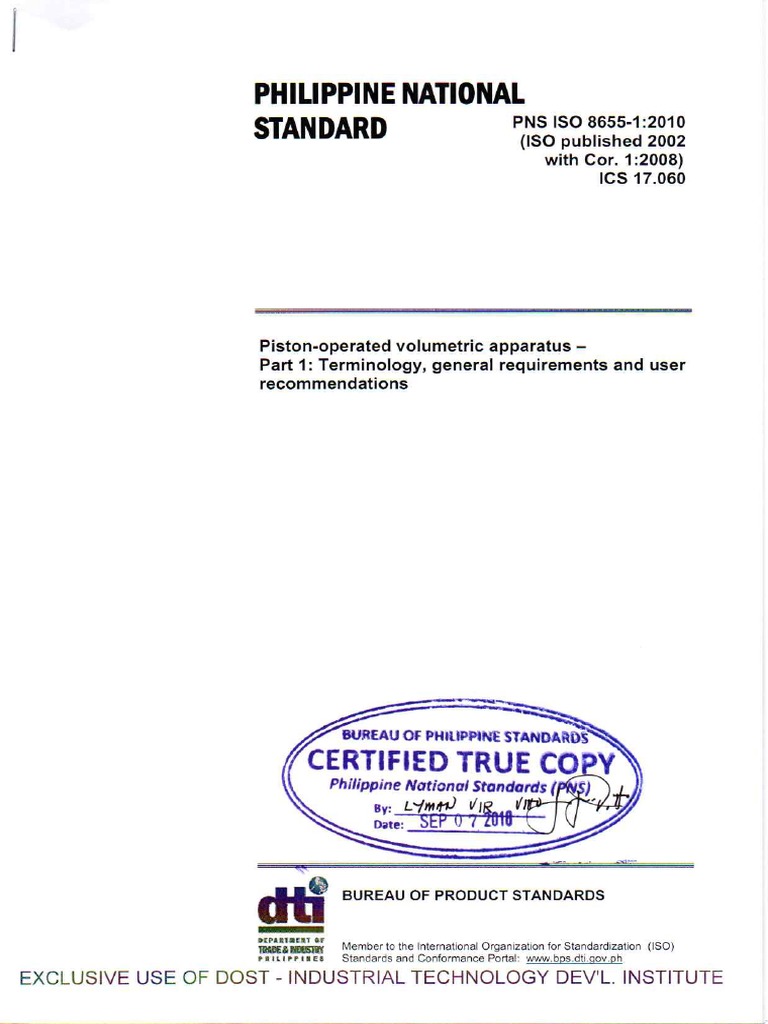 Iso 8655-1 | PDF