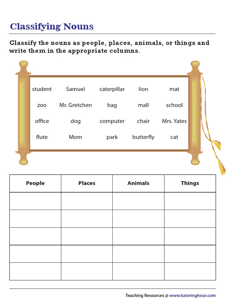 Classifying Nouns | PDF