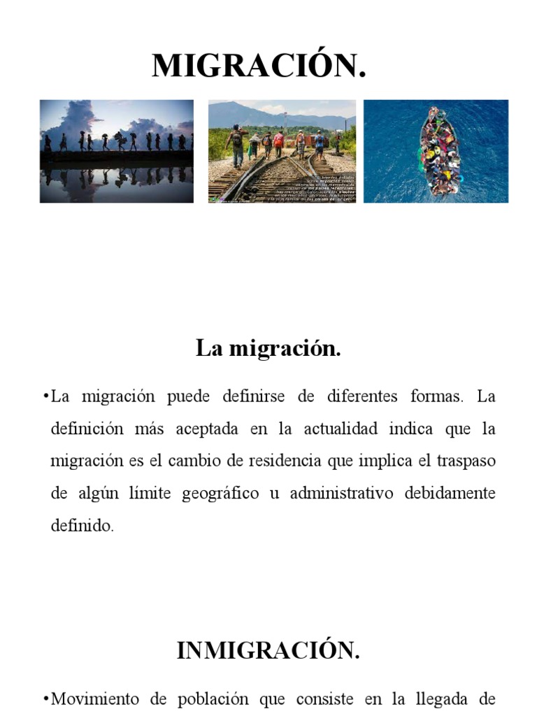 Los diferentes tipos de migración: una perspectiva general | PDF