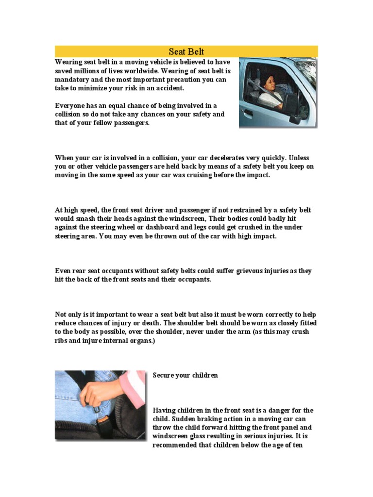 Seat Belt | PDF | Seat Belt | Transport Safety