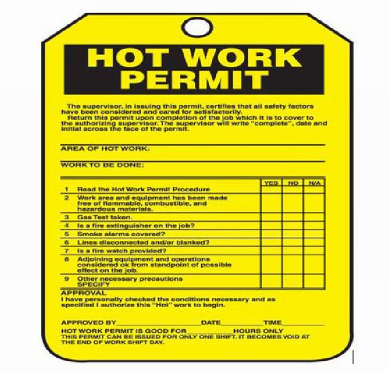 Hot Work Permit | PDF