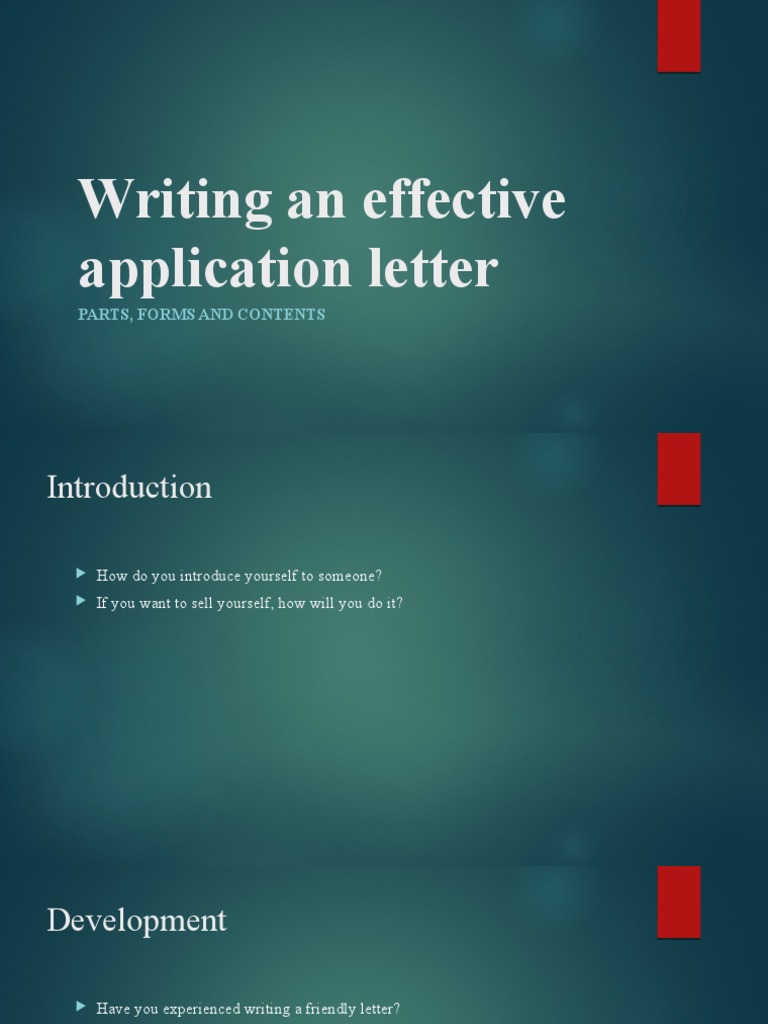 Writing An Effective Application Letter | PDF | Writing | Communication
