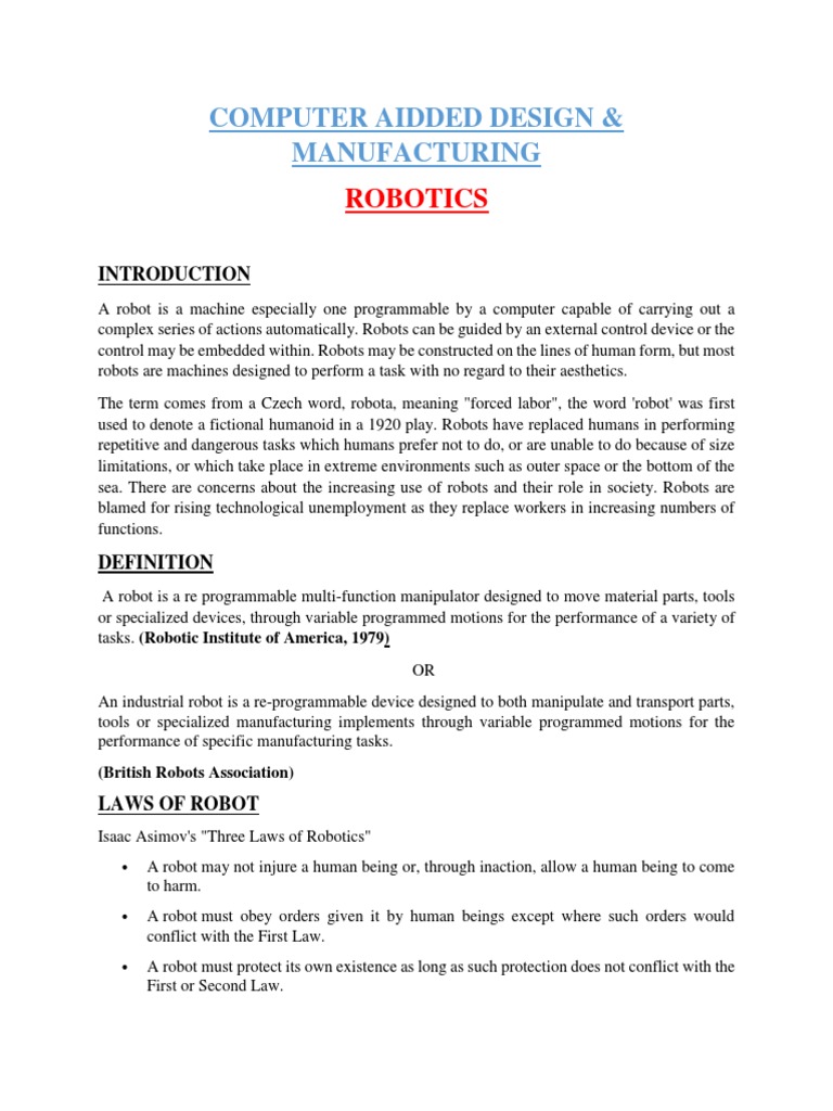 Introduction To Robotics' | Download Free PDF | Robot | Robotics
