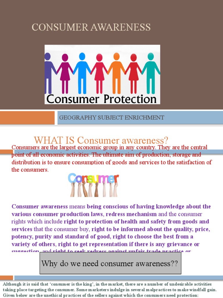 Consumer Awareness: Geography Subject Enrichment | PDF | Economies ...