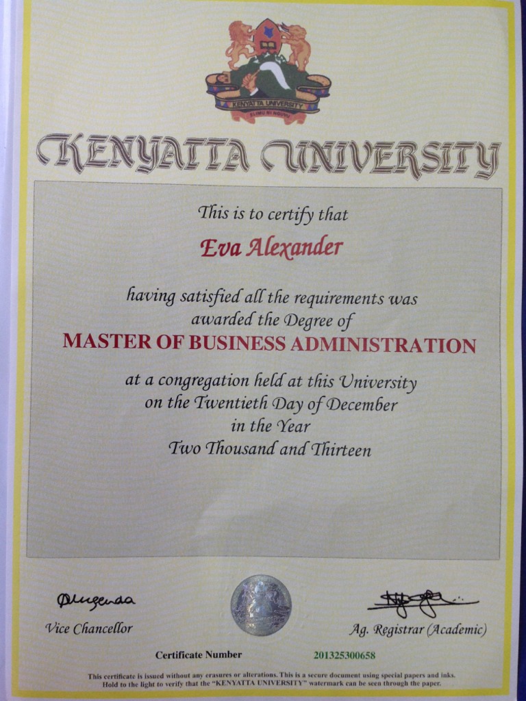 Mba Certificate | PDF