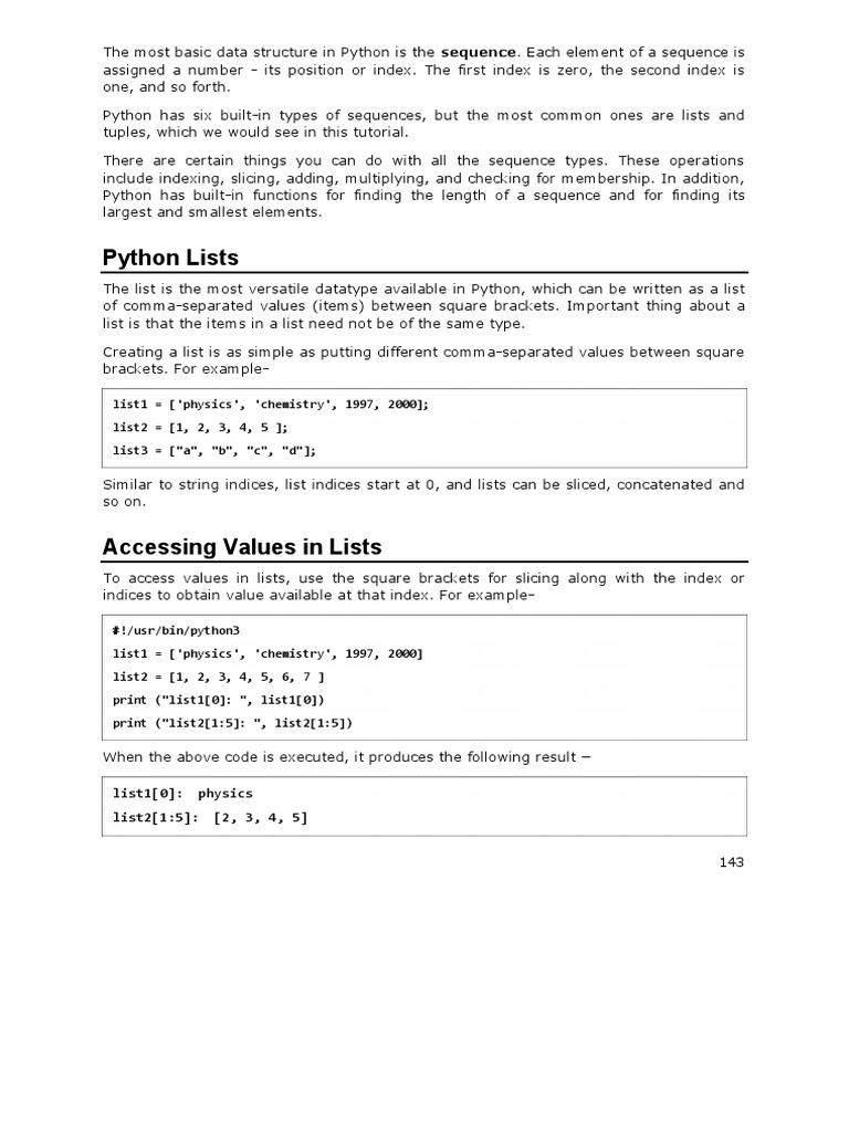 List | PDF | Parameter (Computer Programming) | String (Computer Science)