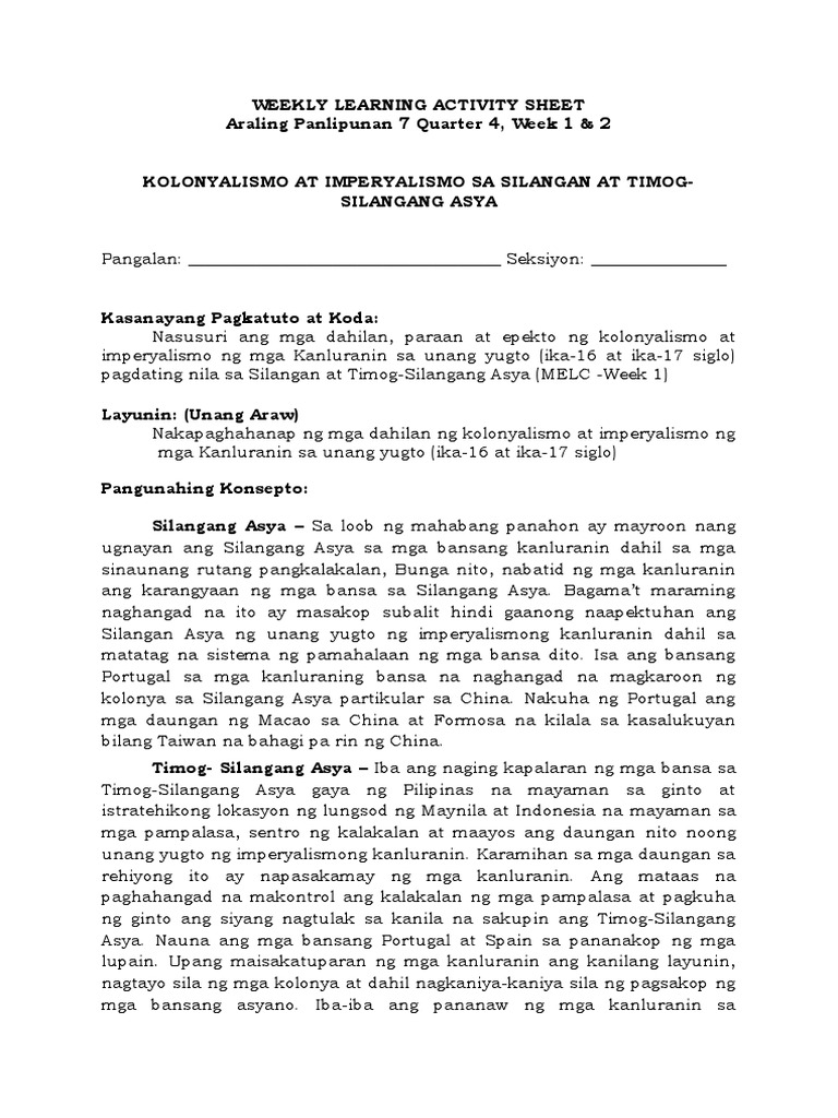 Ap7 Q4 W1-2 - Baldesamo | PDF