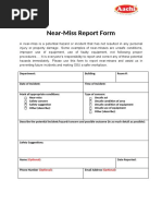 Template For Near Miss Report Form | PDF