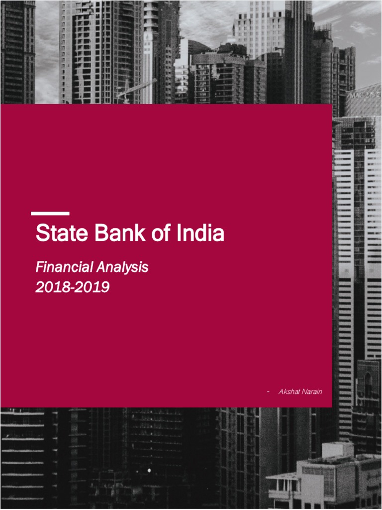 SBI Financial Analysis 2018-2019 | PDF | Institutional Investors ...