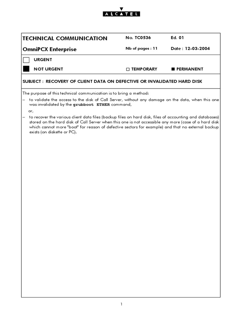 Recover Client Data from Defective Server Hard Disk | PDF | Booting ...