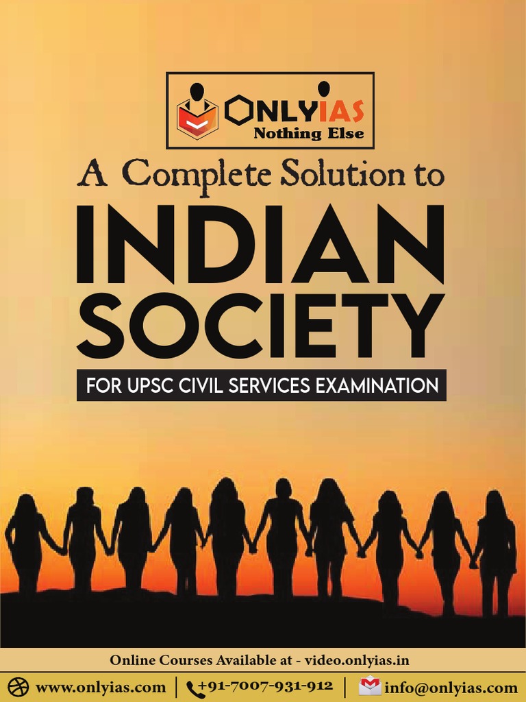 Onlyias Indian Society Book 2020 | PDF | Caste | Languages Of India