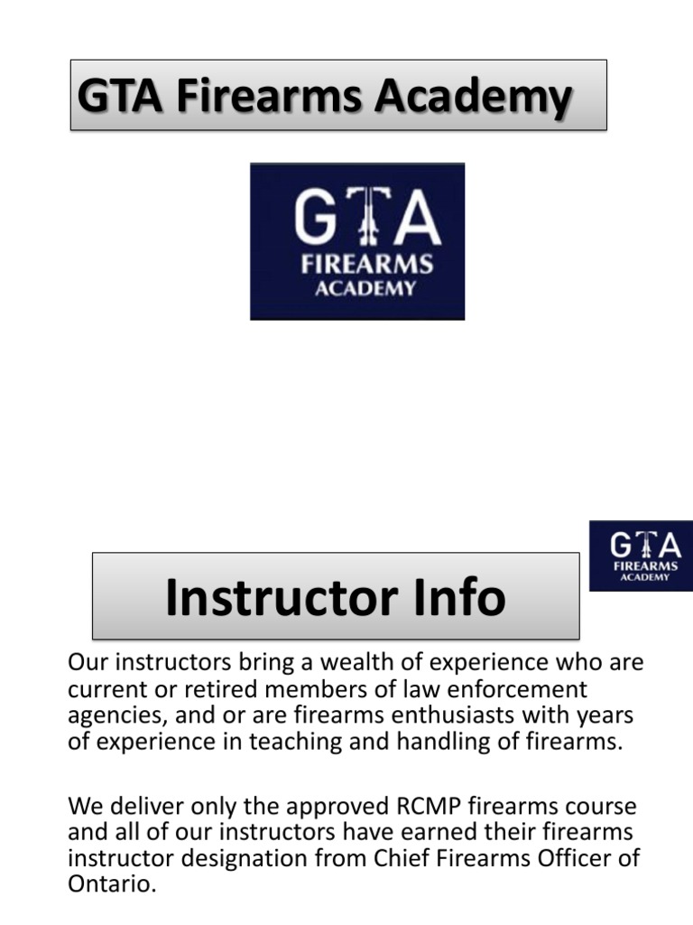 GTA Firearms Academy | PDF