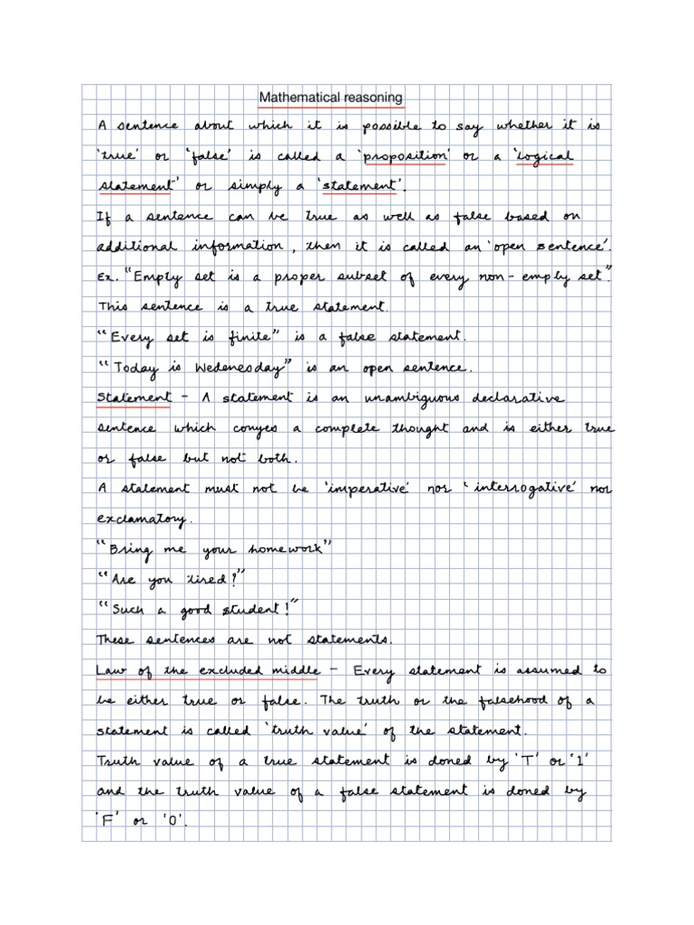 Mathematical Reasoning | PDF | If And Only If | Mathematical Logic