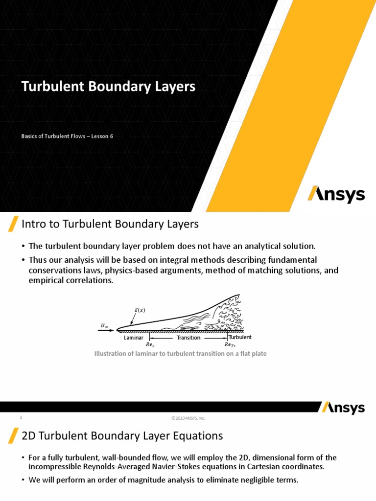 Turbulent Boundary Layers: Basics of Turbulent Flows - Lesson 6 | PDF ...