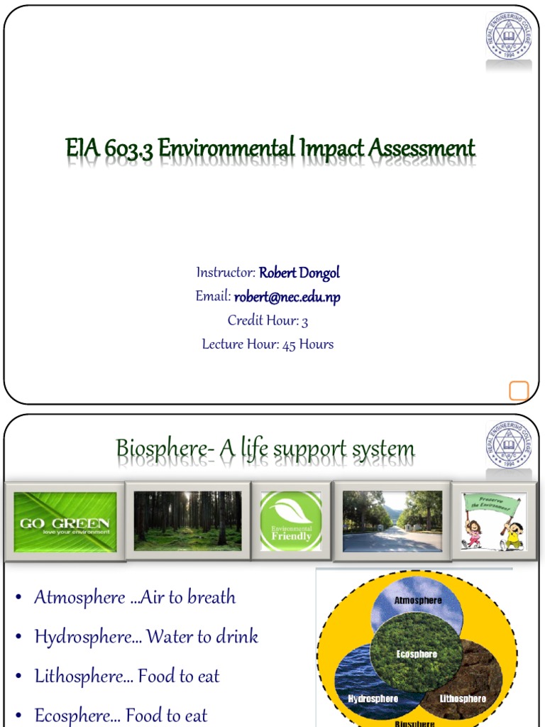 Eia 603.3 | PDF | National Environmental Policy Act | Environmental ...