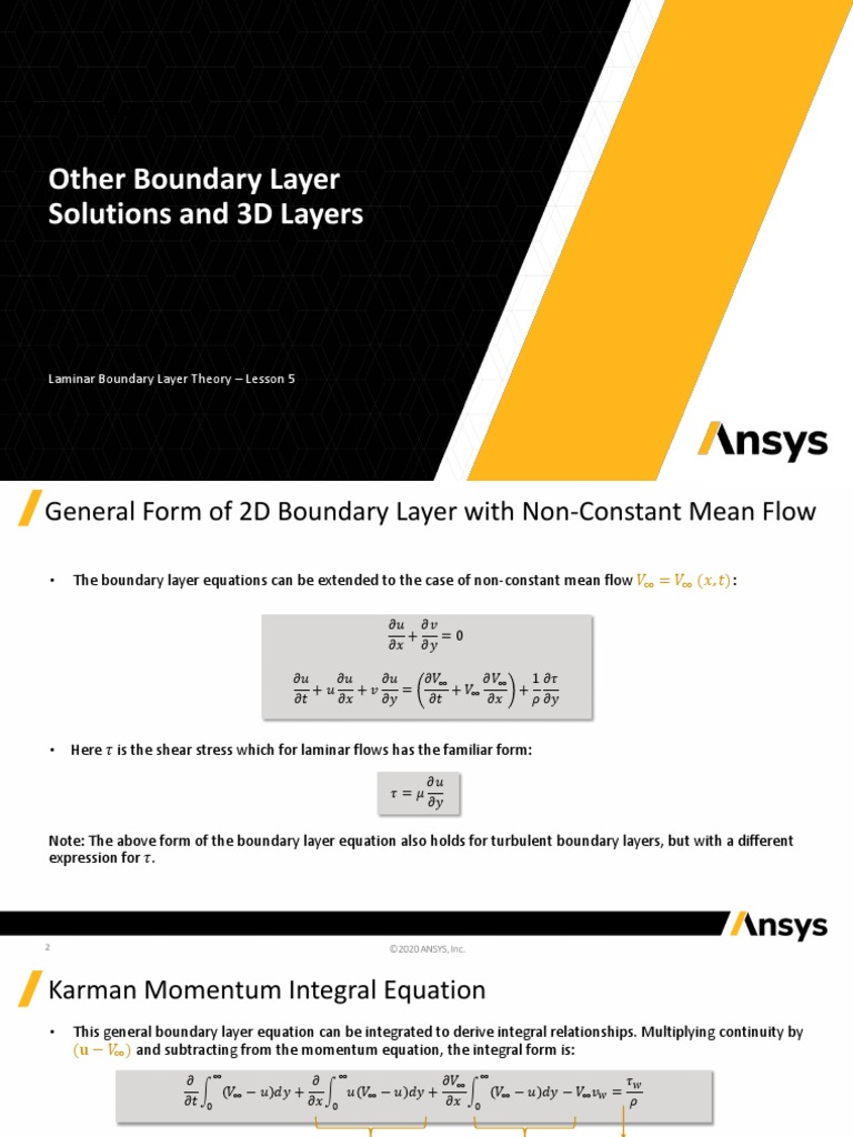 Lesson5 Other Boundary Layer Solutions and 3 D Layers Handout - v2 | PDF | Boundary Layer ...